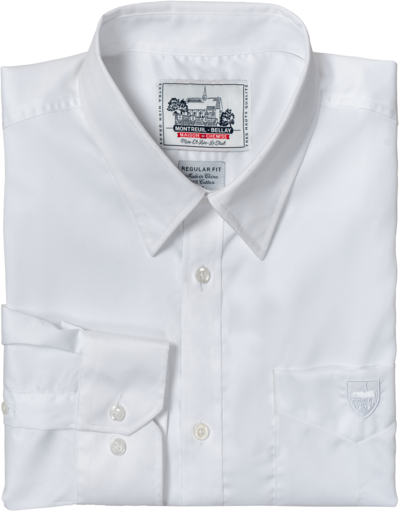 Regular Fit Point Collar with Hidden Button – Mon Bel